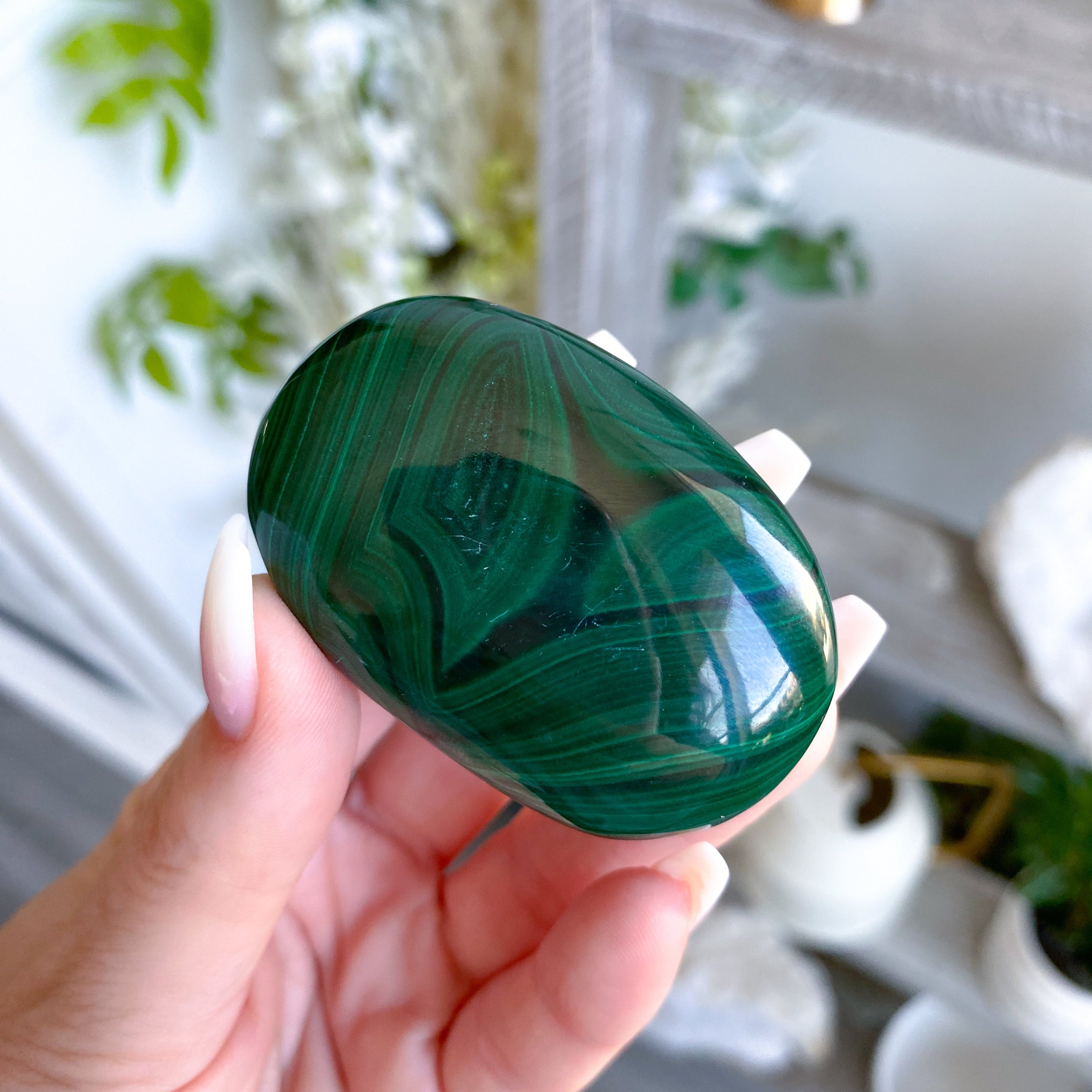 RARE Malachite Palm Stone – seekingwellth